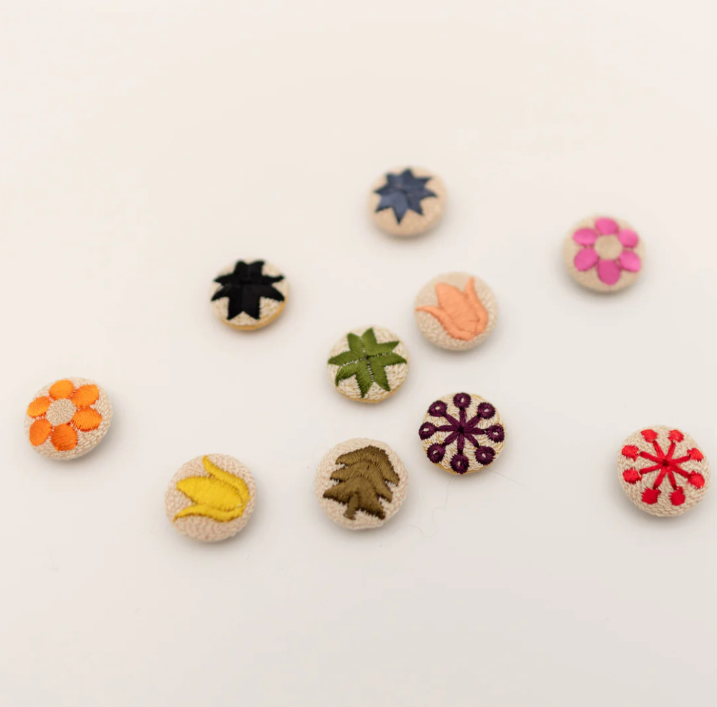 Embroidered Buttons | Ikigai Fiber – Isadora Popper