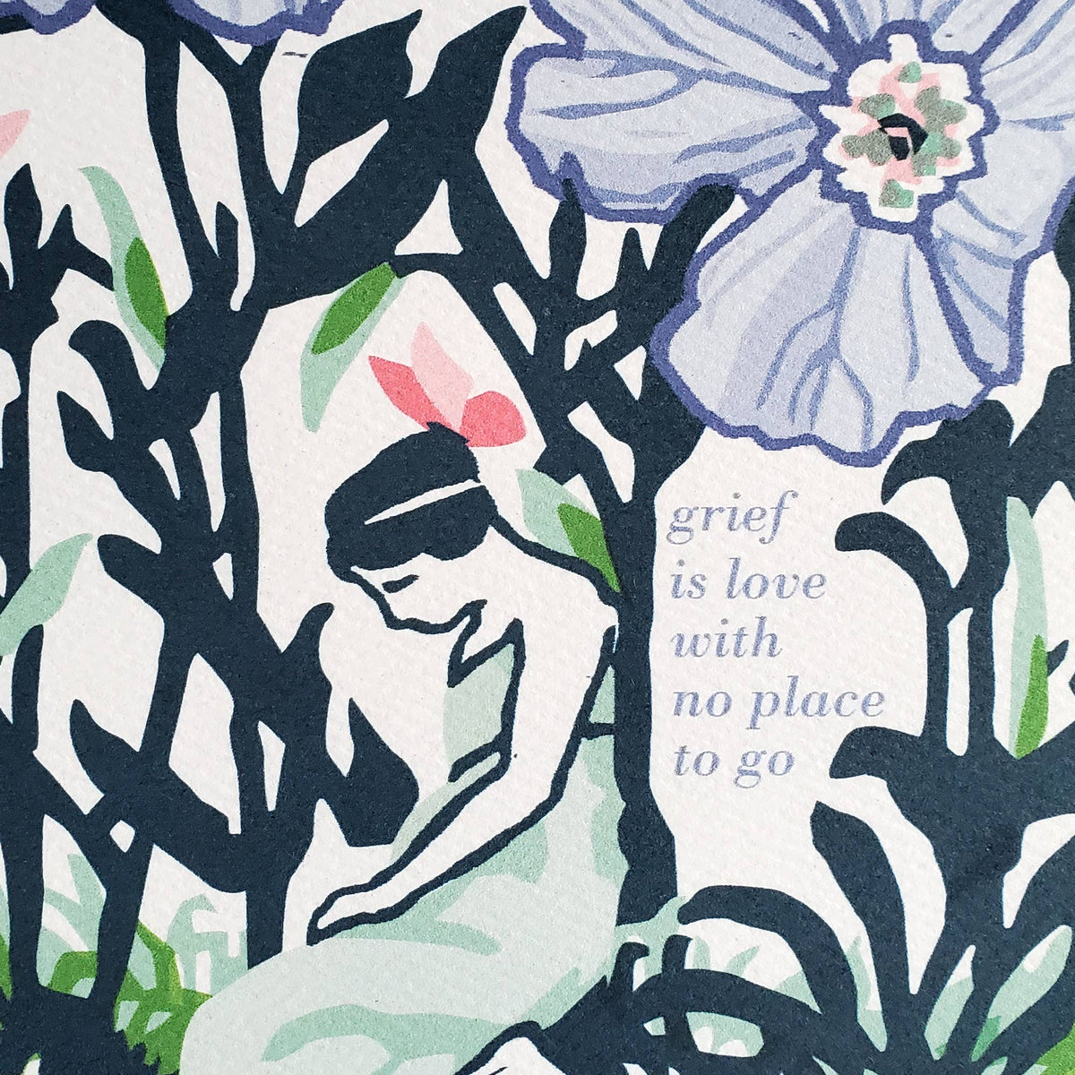 Little Green - Grief is Love Sympathy Condolence Greeting Card ...