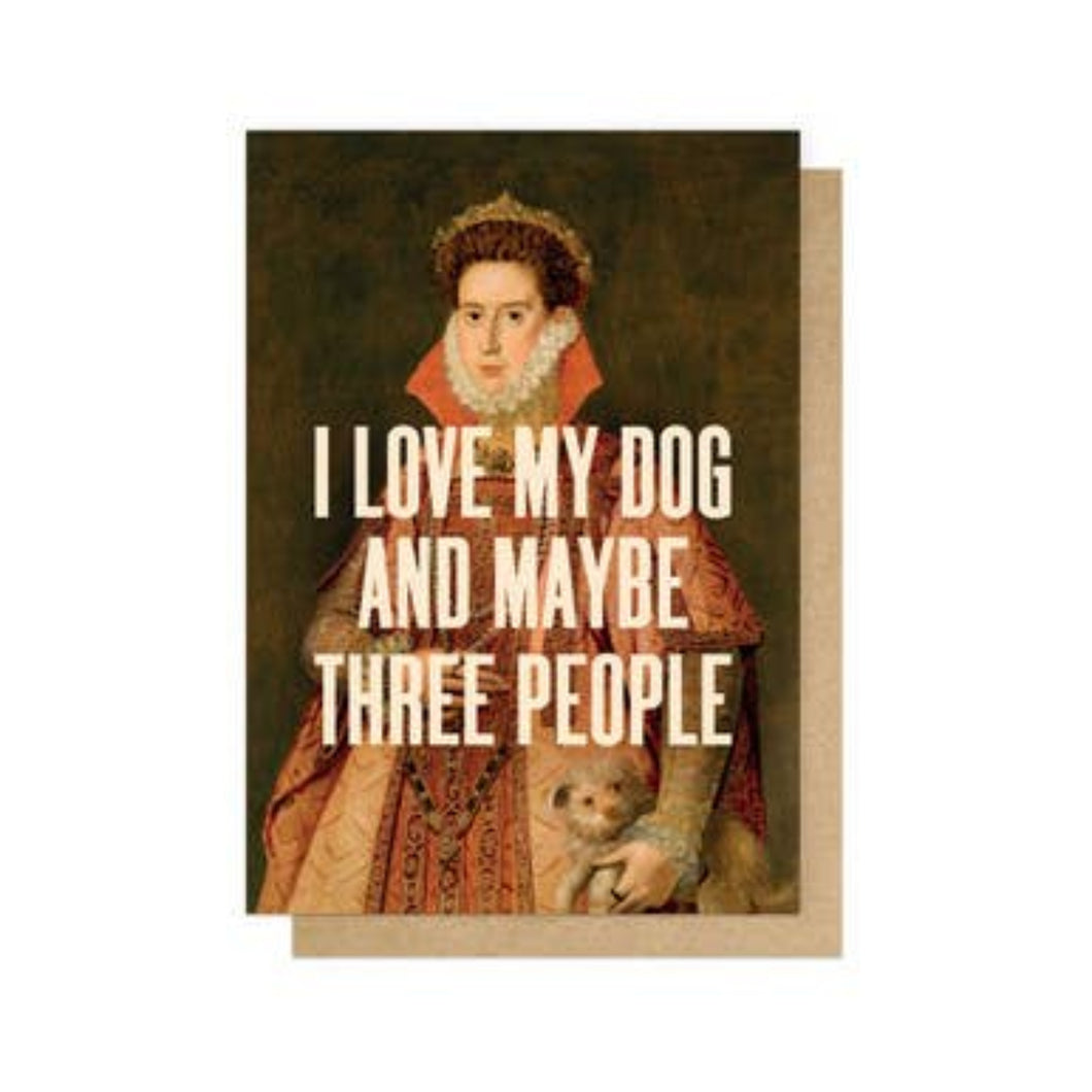 I Love My Dog Greeting Card | East End Prints – Isadora Popper