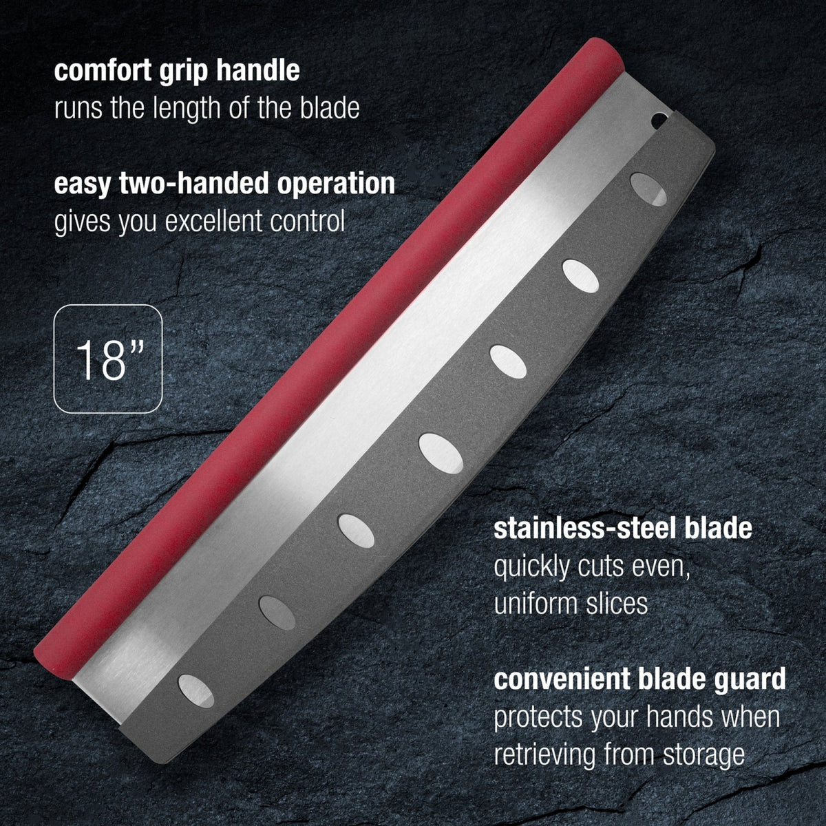 Pizza Rocker with Comfort Grip Handle, 18-Inch | Old Stone – Isadora Popper