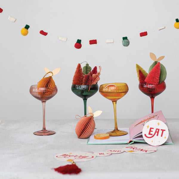 Stemmed Champagne Coupe Glass Creative Co op Isadora Popper